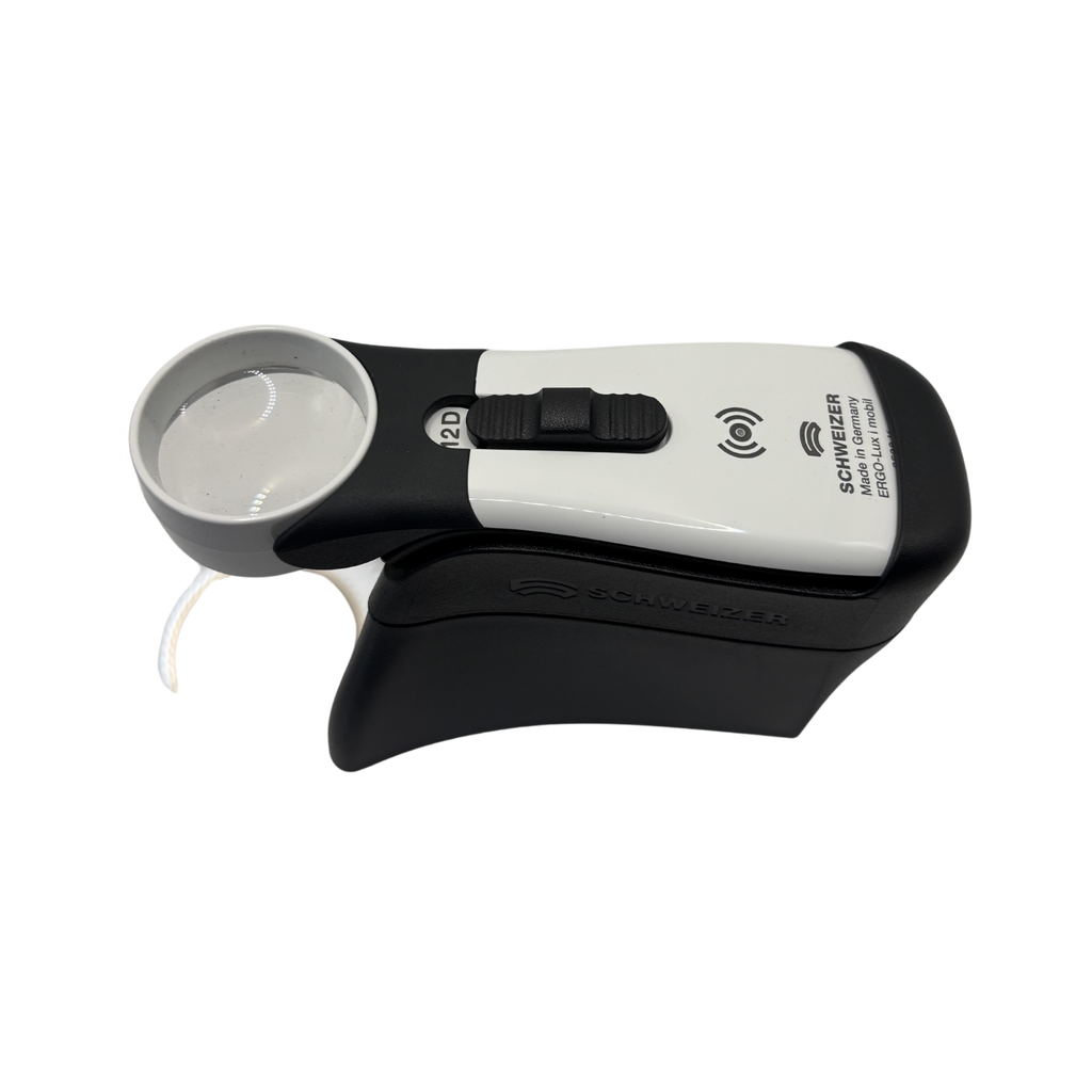 ERGO-Lux i Mobil Round LED Magnifier 2.5x-4x - With Base