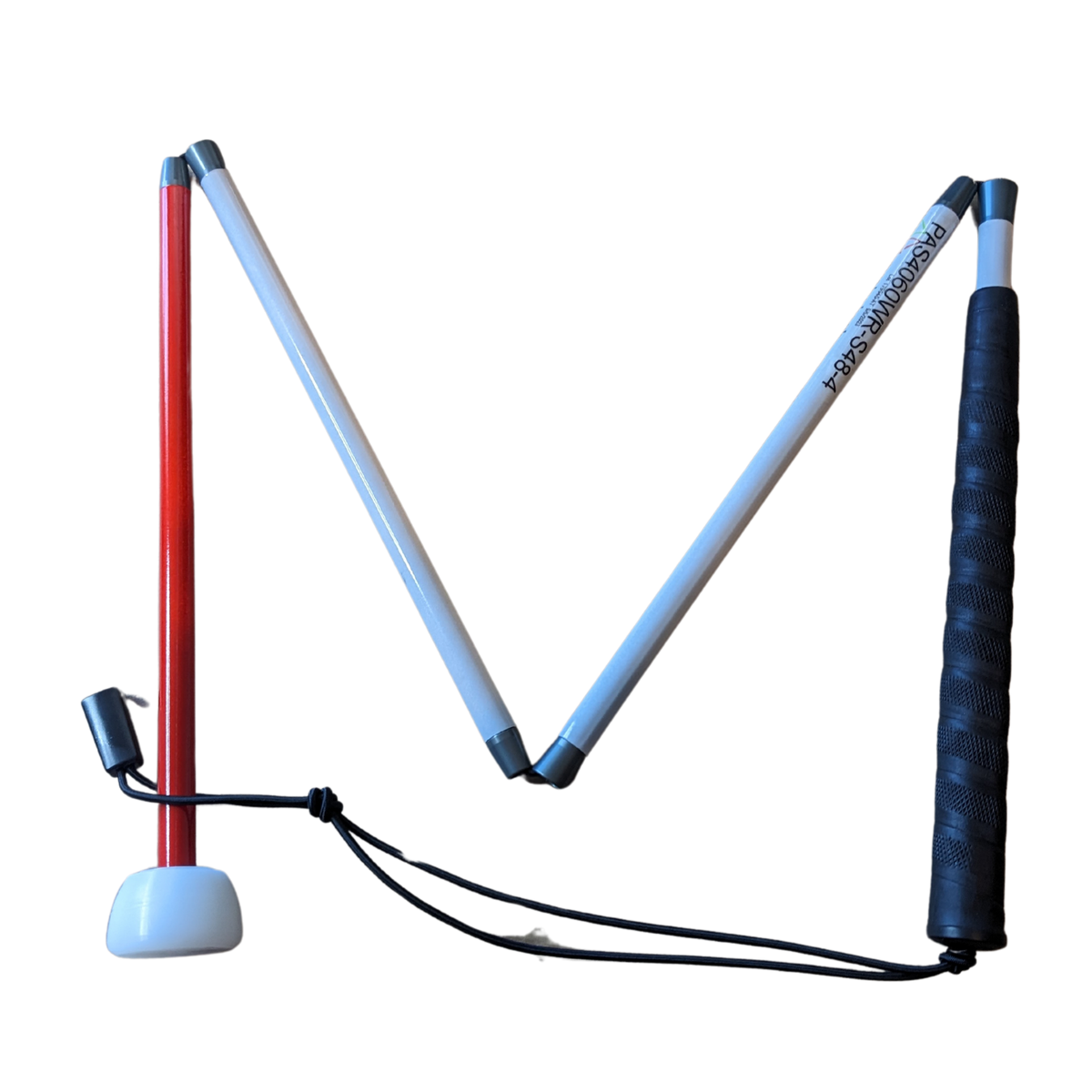 Folding Aluminum Mobility Cane w/ Flex Tip - Durable, Affordable
