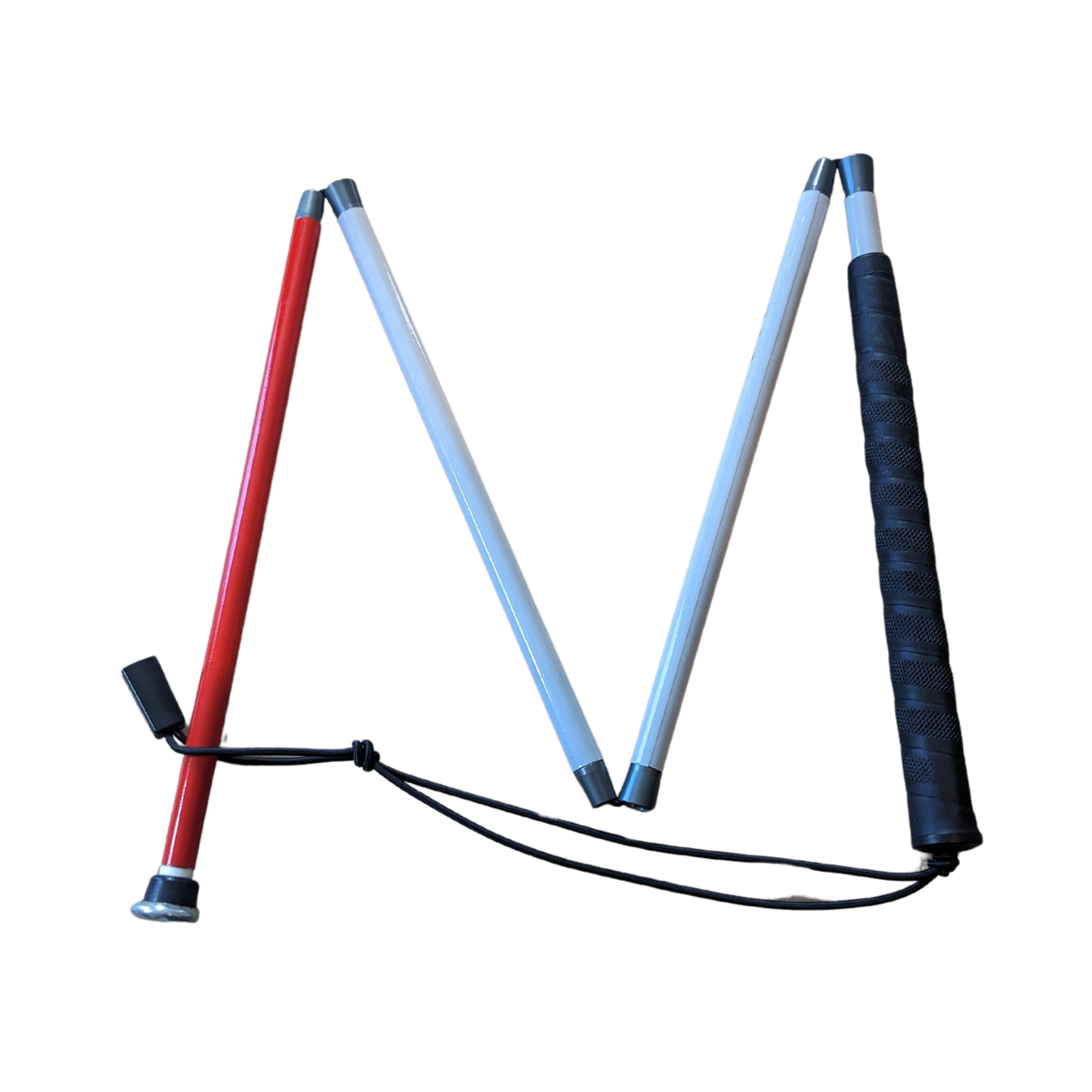 Ambutech Aluminum White Cane with Metal Glide Tip – Mobility Cane