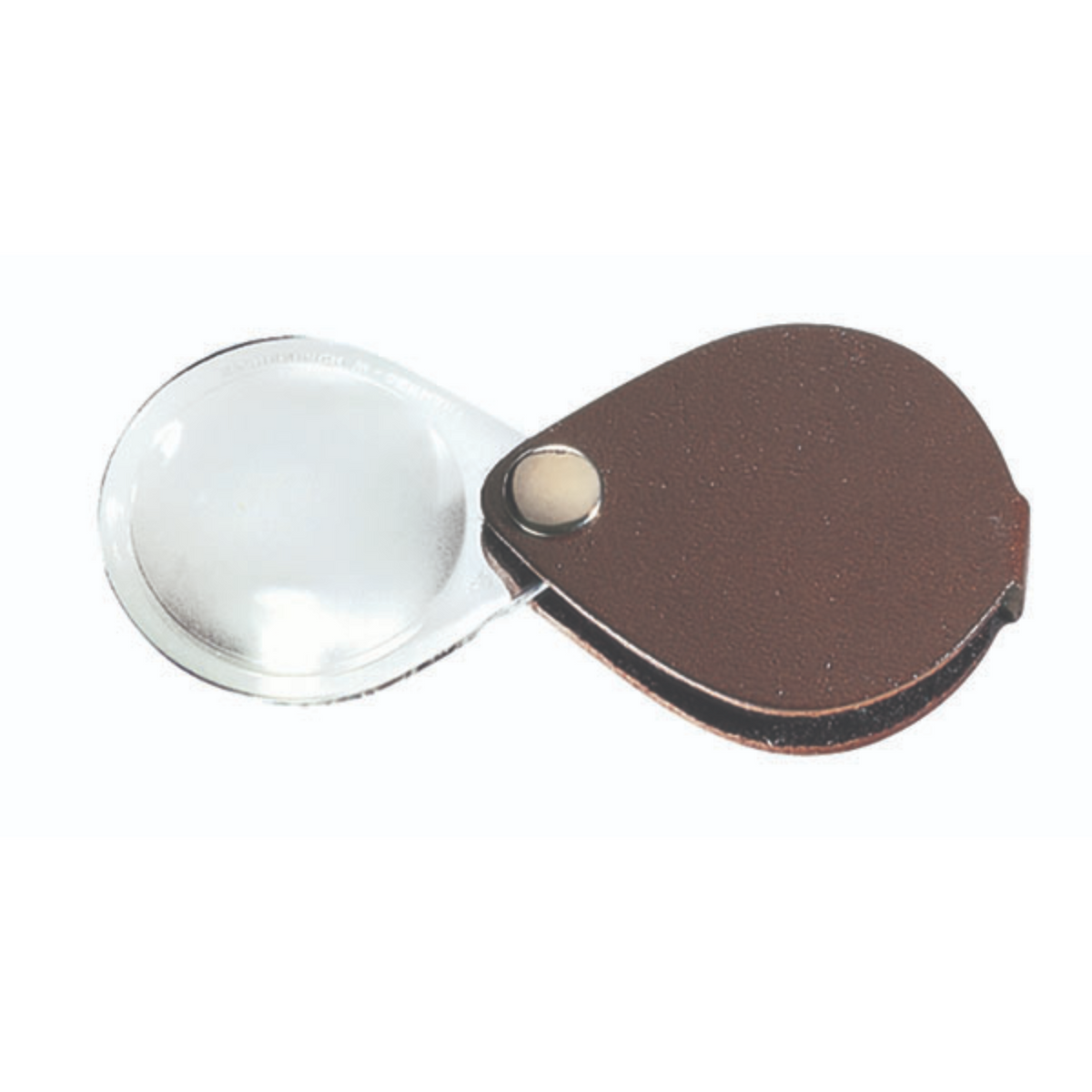 Classic Round Folding Pocket Magnifier 3.5x-6x with Leather Case