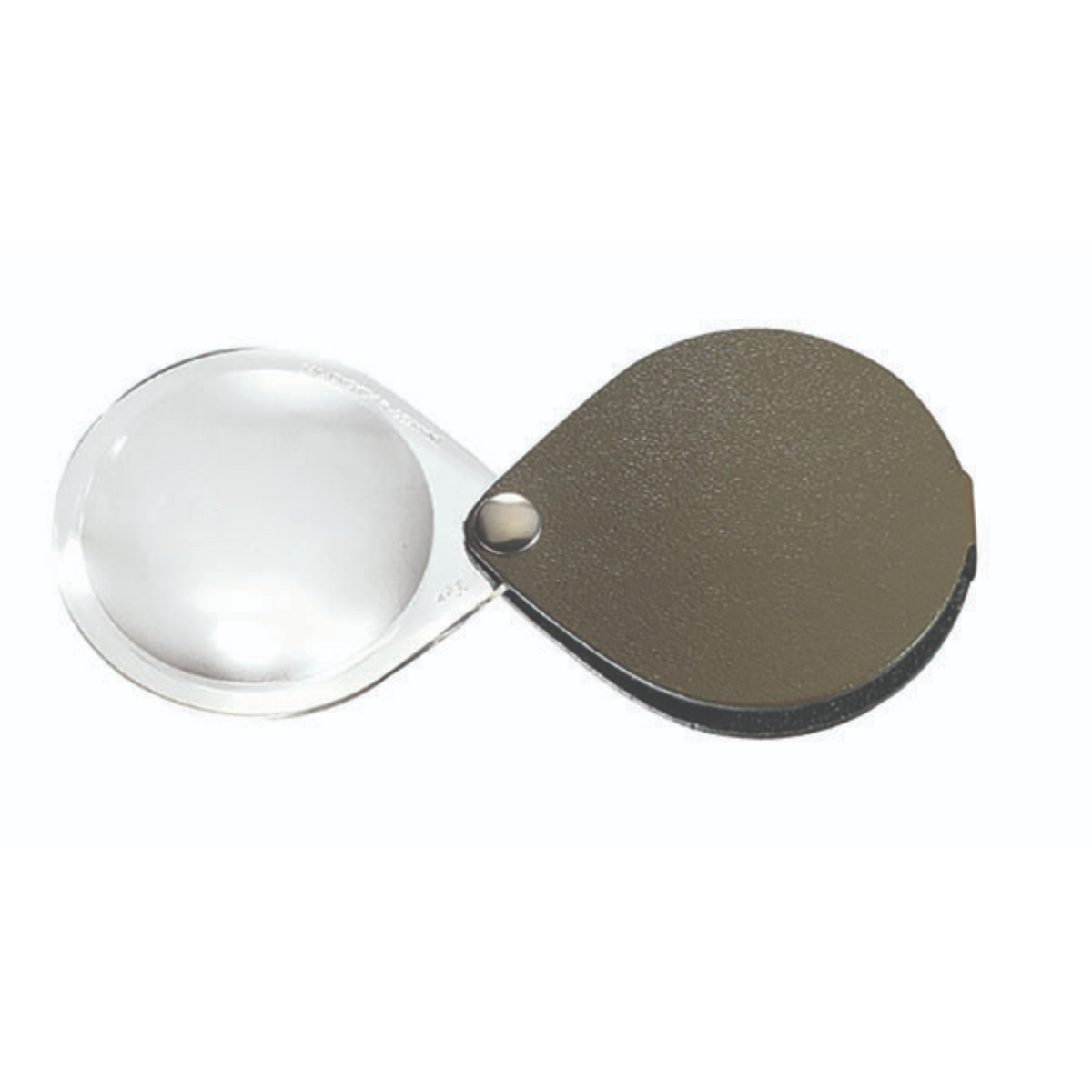 Classic Round Folding Pocket Magnifier 3.5x-6x with Leather Case